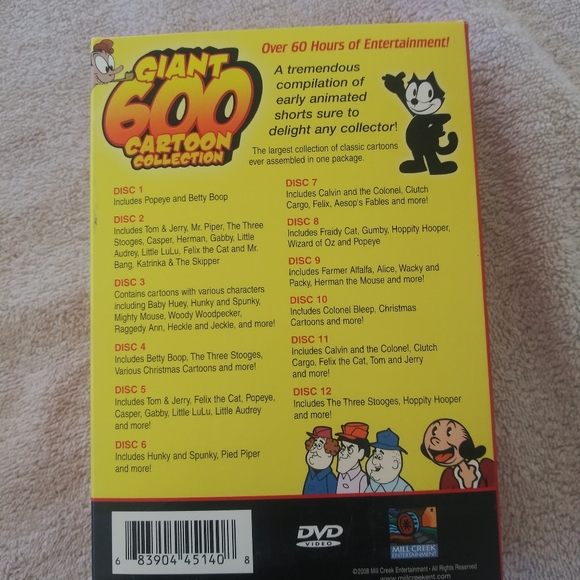 Other | Giant 60 Cartoon Collection Dvds | Poshmark